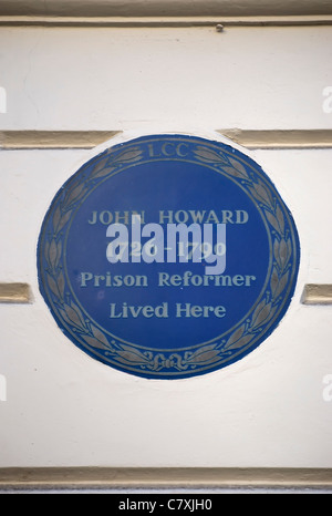 John Howard prison reformer plaque, put up by the Warrington Society ...