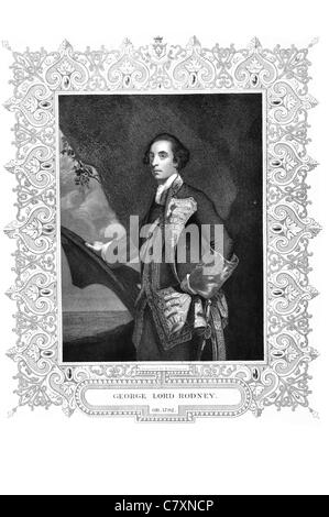 George Brydges Rodney (1718-1792) lst Baron Rodney, born at Walton-on ...