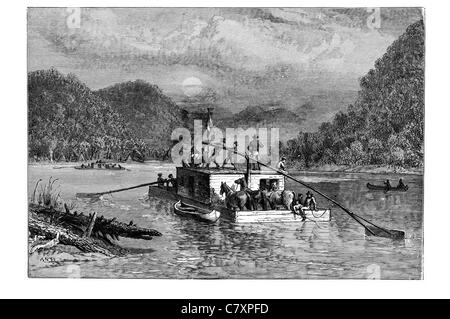 Oar engraving. Realistic illustration of a paddle. Black and white ...