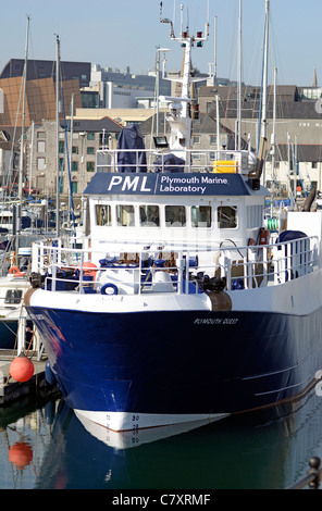 Plymouth Marine Laboratory research vessel 'Plymouth Quest' moored in ...
