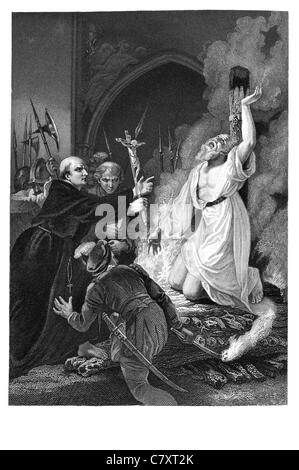 Cranmer Burnt At Stake Stock Photo - Alamy