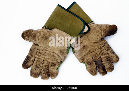 Old used greasy work gloves Stock Photo - Alamy