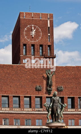 Clock tower of the Radhus the City Hall Copenhagen Denmark Stock Photo ...