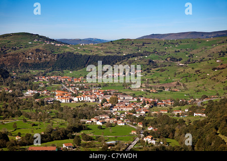 Mountain Landscape Village of Selaya in Cantabria Spain Stock Photo ...