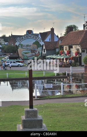 Village green and pond, Finchingfield, Essex, England, United Kingdom ...