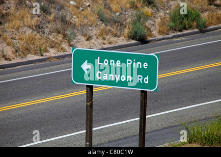 A road sign on a highway at Cajon Pass California USA Stock Photo - Alamy