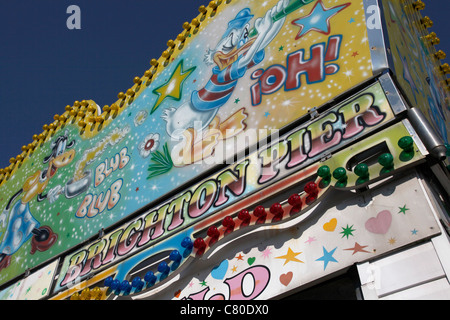 Arcade games and fun fair at Brighton Pier, England, UK Stock Photo ...