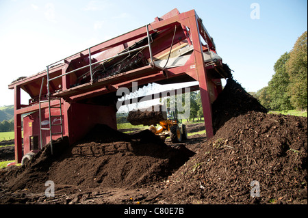 Large scale Composting domestic green household waste, UK Stock Photo ...