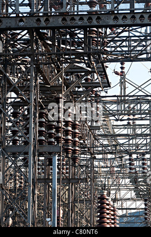 an urban electrical substation in the uk Stock Photo - Alamy