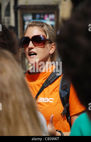 English speaking tour guide Stock Photo - Alamy