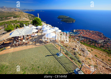 Dubrovnik restaurant on the top of the Srd hill. Beautiful view to ...