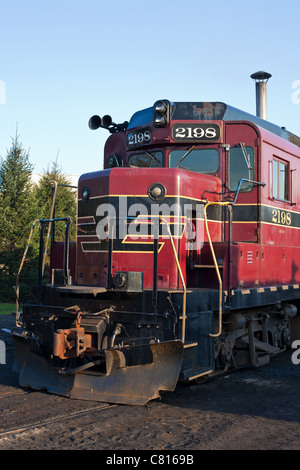 Diesel Train engine in train yard Stock Photo - Alamy