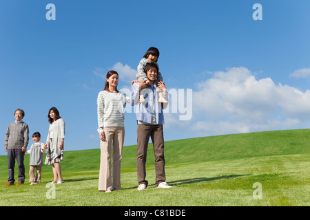 Three generations. Japanese girl, mother and Grandmother at Kashihara ...