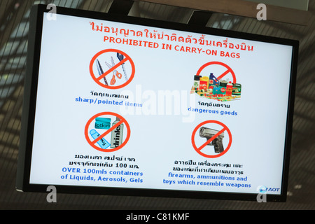 Airport security sign Stock Photo - Alamy