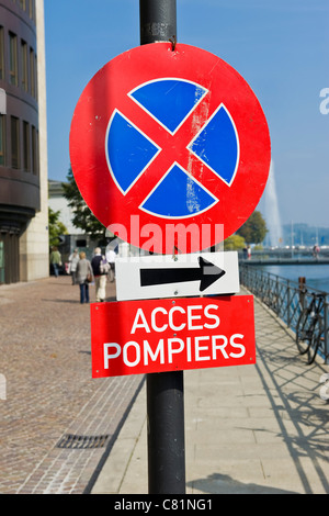Fire Department Access. Geneva. Switzerland Stock Photo - Alamy