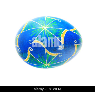 Easter egg Pysanka on a white background Stock Photo - Alamy