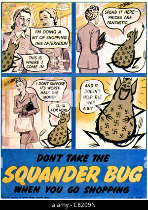 British War Poster, "Don't Waste Bread! Save Two Slices Every Day and ...