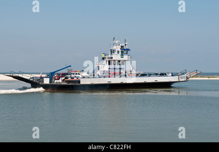 Alabama, Dauphin Island, car toll ferry to Fort Morgan across mouth of ...