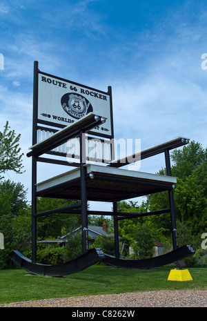 giant rocking chair, Route 66, America Stock Photo - Alamy