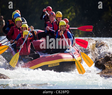 Rafting on the river Isar Stock Photo - Alamy