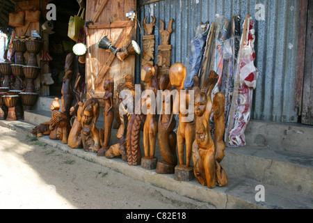 Madagascar Typical Craft work on wood statues and masks for sale to ...
