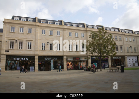 Southgate Place, Bath, Somerset, England, UK. Topman and Topshop stores ...