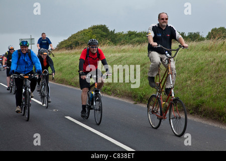 London To Brighton Bike Ride, Ditchling Beacon, Brighton, Sussex, UK ...
