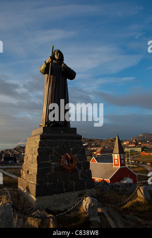Statue of Hans Egede Nuuk, Greenland Stock Photo - Alamy