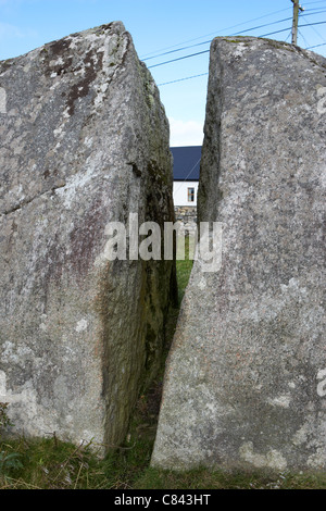 ice age boulder known as the split rock in kileenduff easkey county ...