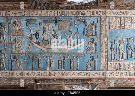 Ceiling details of Dendera Temple showing the newly cleaned ceiling ...