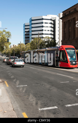 An Adelaide Metro Tram in Adelaide City Centre on a Lovely Sunny Day ...