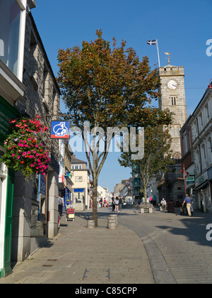 Pedestrianised Fore Street, Redruth, Cornwall, England, United Kingdom ...