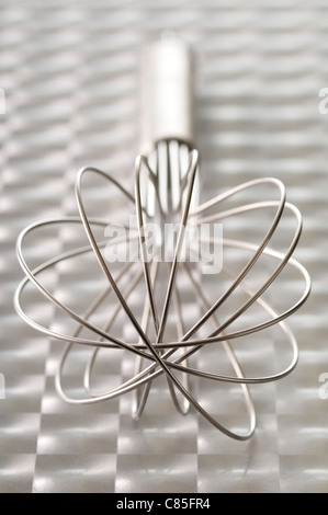 Close up shot detailed metallic braided oil cooler hose line connected ...