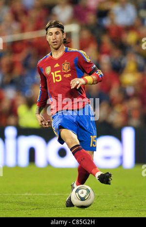 Sergio Ramos (ESP) during the Euro 2012 qualification match between ...