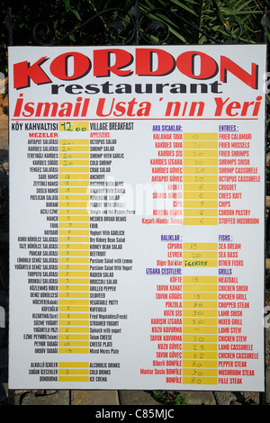 Restaurant menus in various languages Stock Photo - Alamy