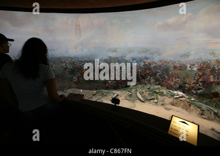 Panorama of the Battle of Waterloo painted by Louis Dumoulin in 1912 ...