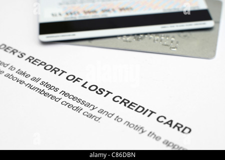Lost credit card report Stock Photo - Alamy