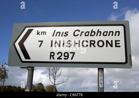 Bilingual English Gaelic road sign near Skye Bridge Scotland October ...