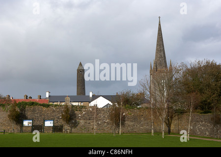 former castle and bishops palace and workhouse site with cathedral and ...