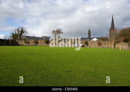 former castle and bishops palace and workhouse site with cathedral and ...