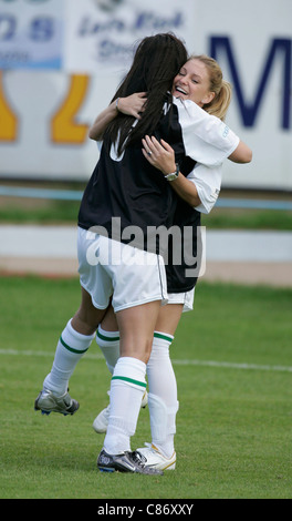 Mel Cameron and Nicola Stapleton at the game of history charity ...