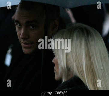 Calum Best with his mother Angie Best at George Best's Funeral ...
