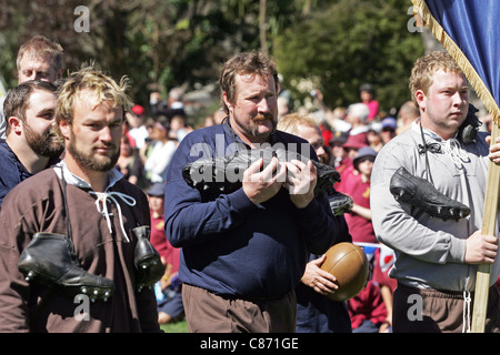 re-enactment of the first rugby game played in New Zealand at Botanics ...