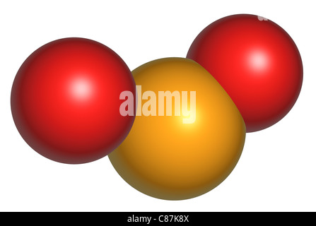 Sulphur dioxide molecule Stock Photo - Alamy