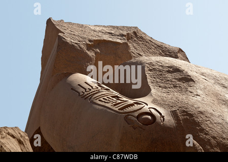 Fallen statue of Ramesses II (Ozymandias), Ramesseum funerary temple ...