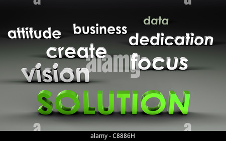 Solution at the Forefront in 3d Presentation Stock Photo - Alamy