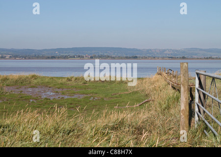 The River Severn estuary from the Wildfowl and Wetlands reserve tower ...