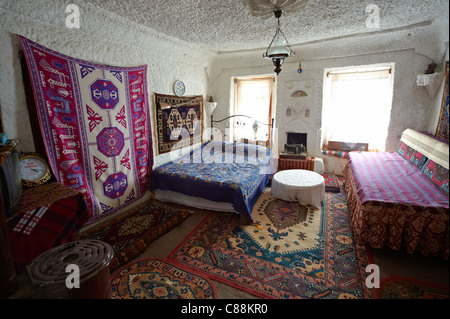 Inside a rock house of Uchisar, Cappadocia Turkey Stock Photo - Alamy