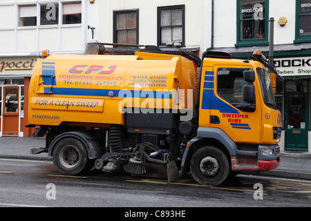 Road sweeper lorry Stock Photo - Alamy