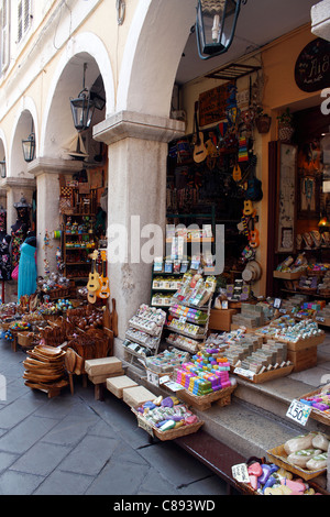 Colourful Shops In Corfu Old Town, Corfu, Greece Stock Photo - Alamy